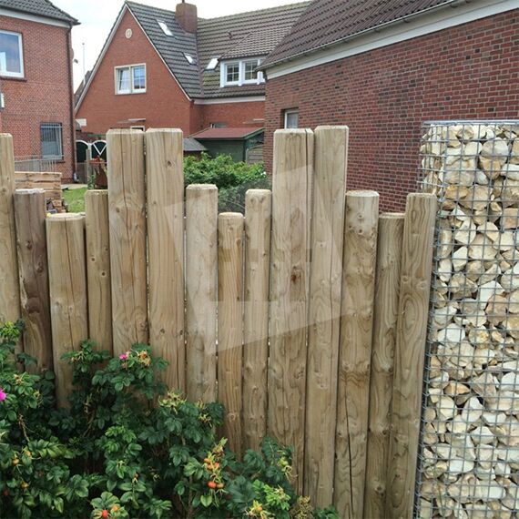 Ronde tuinpaal | groen geïmp. | 6 cm | Tuinafscheiding.nl