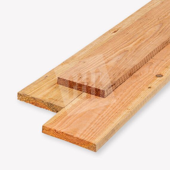 Douglas plank | ruw | blank | 2x15 cm | Tuinafscheiding.nl